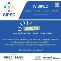 Estudantes podem submeter resumos para IV Sipec — Universidade Estadual ...